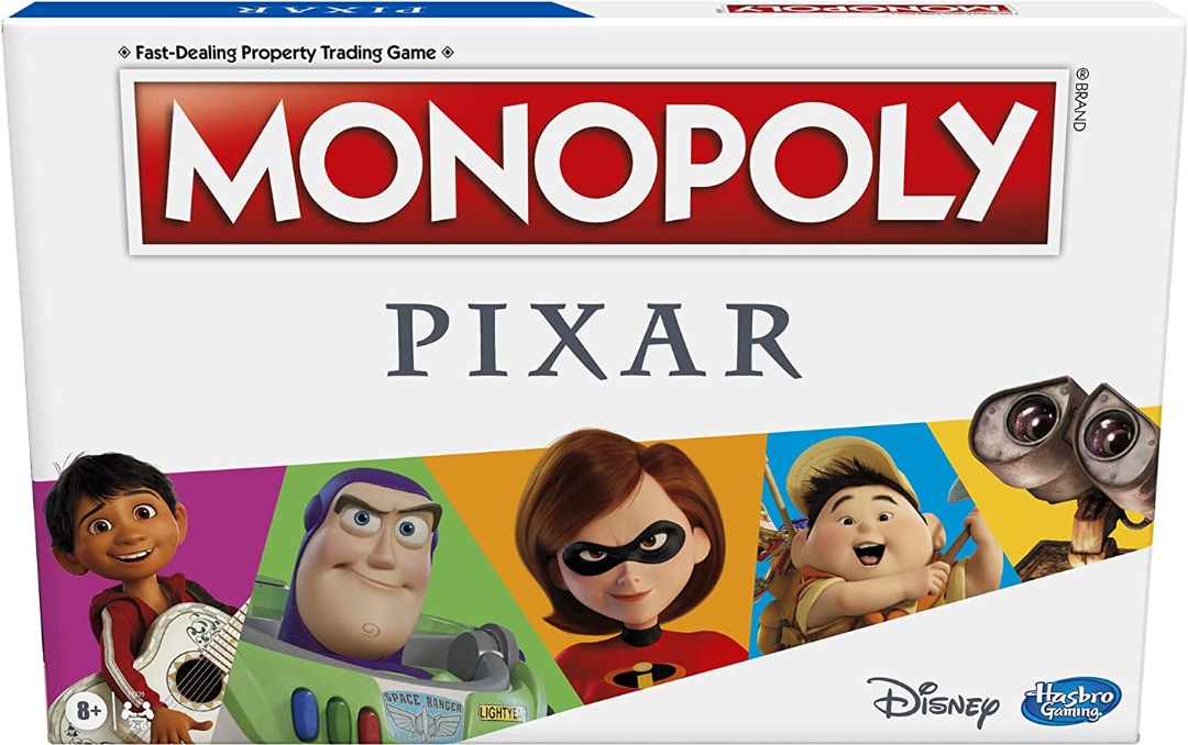 Monopoly: Pixar Edition Board Game for Kids 8 and Up, Buy Locations ...