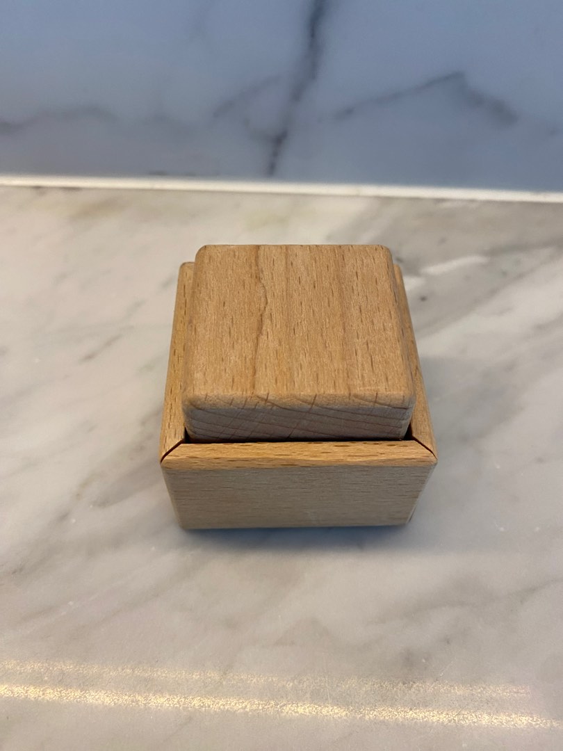 Montessori Infant Wooden Cube Box Puzzle Babies Square IC 0-3 years old ...