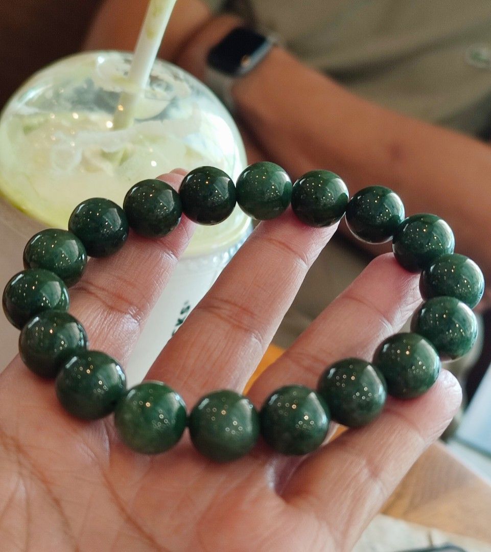 Myanmar Green Jade. Original Natural. Size 13.5MM on Carousell