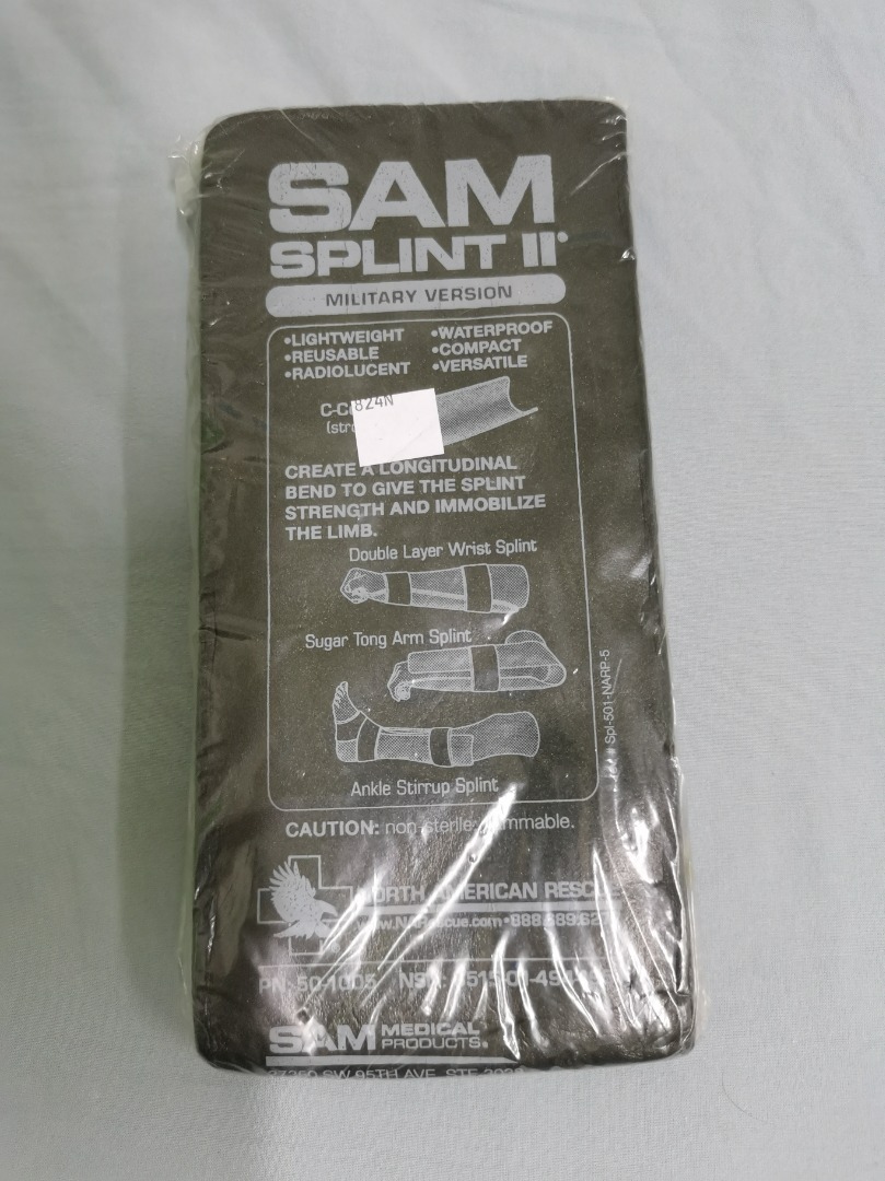NAR Sam Splint II, Military Version NORTH AMERICAN RESCUE, Health ...