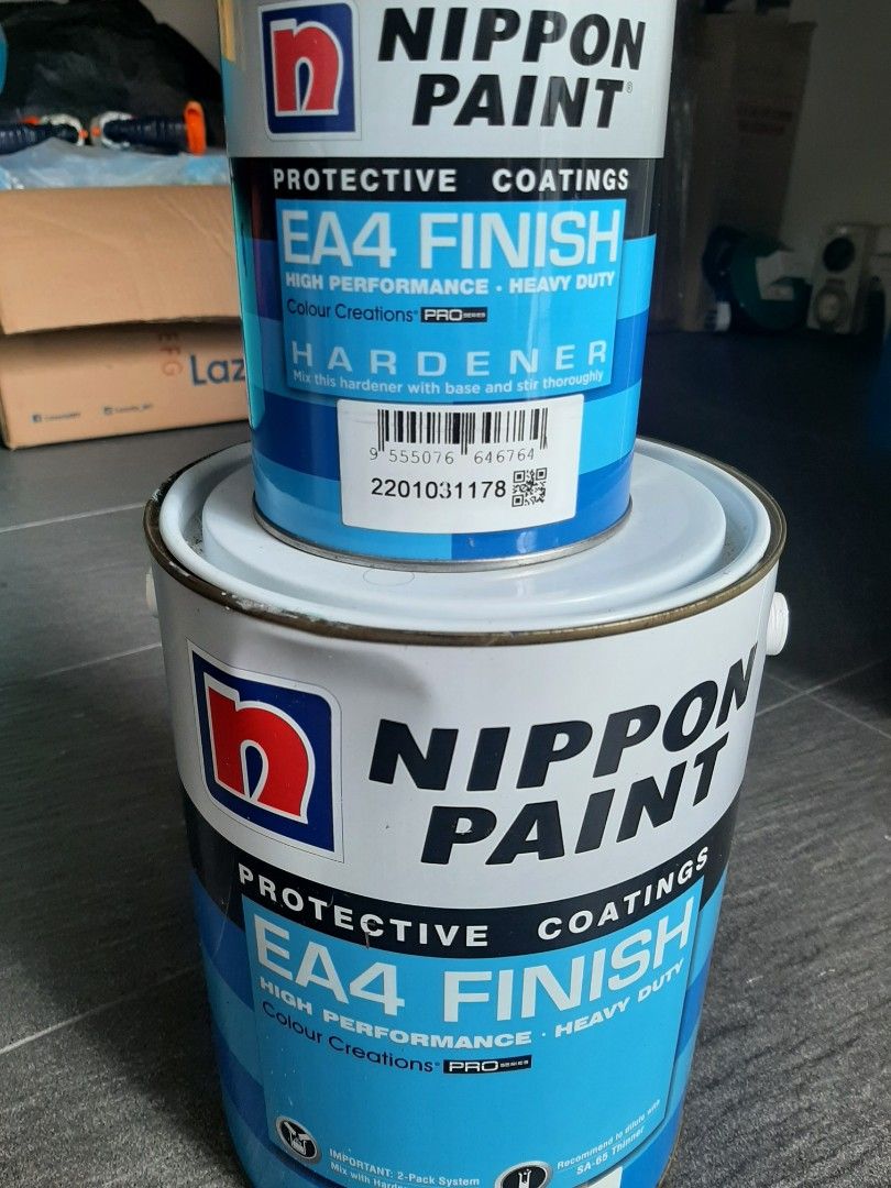 Nippon paint EA4 finish and hardener epoxy, Furniture & Home Living ...
