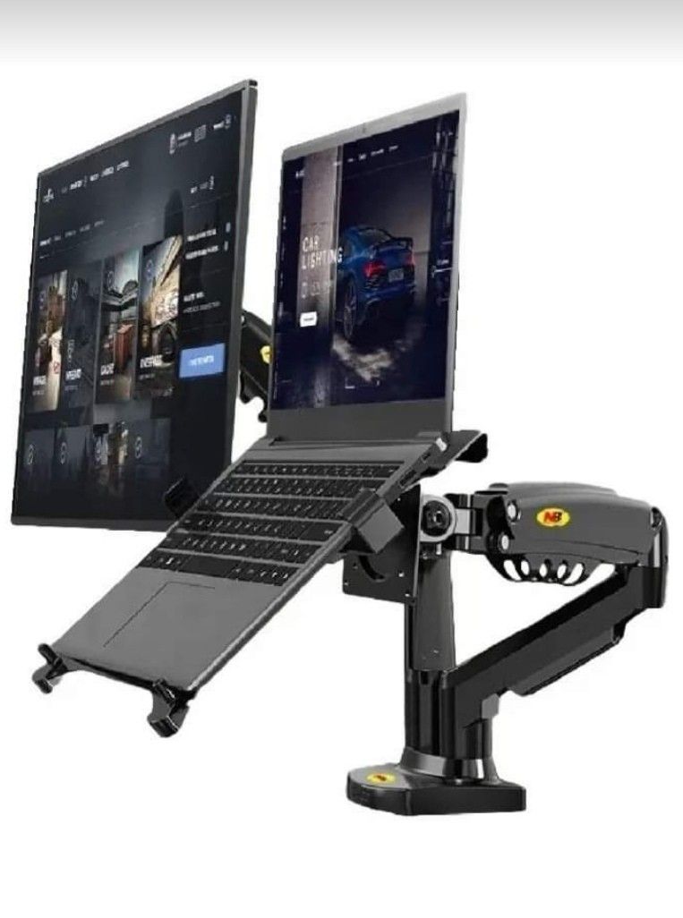 North Bayou DUAL ARM with LAPTOP HOLDER -NB F160+NB FP-2 Set, Computers ...