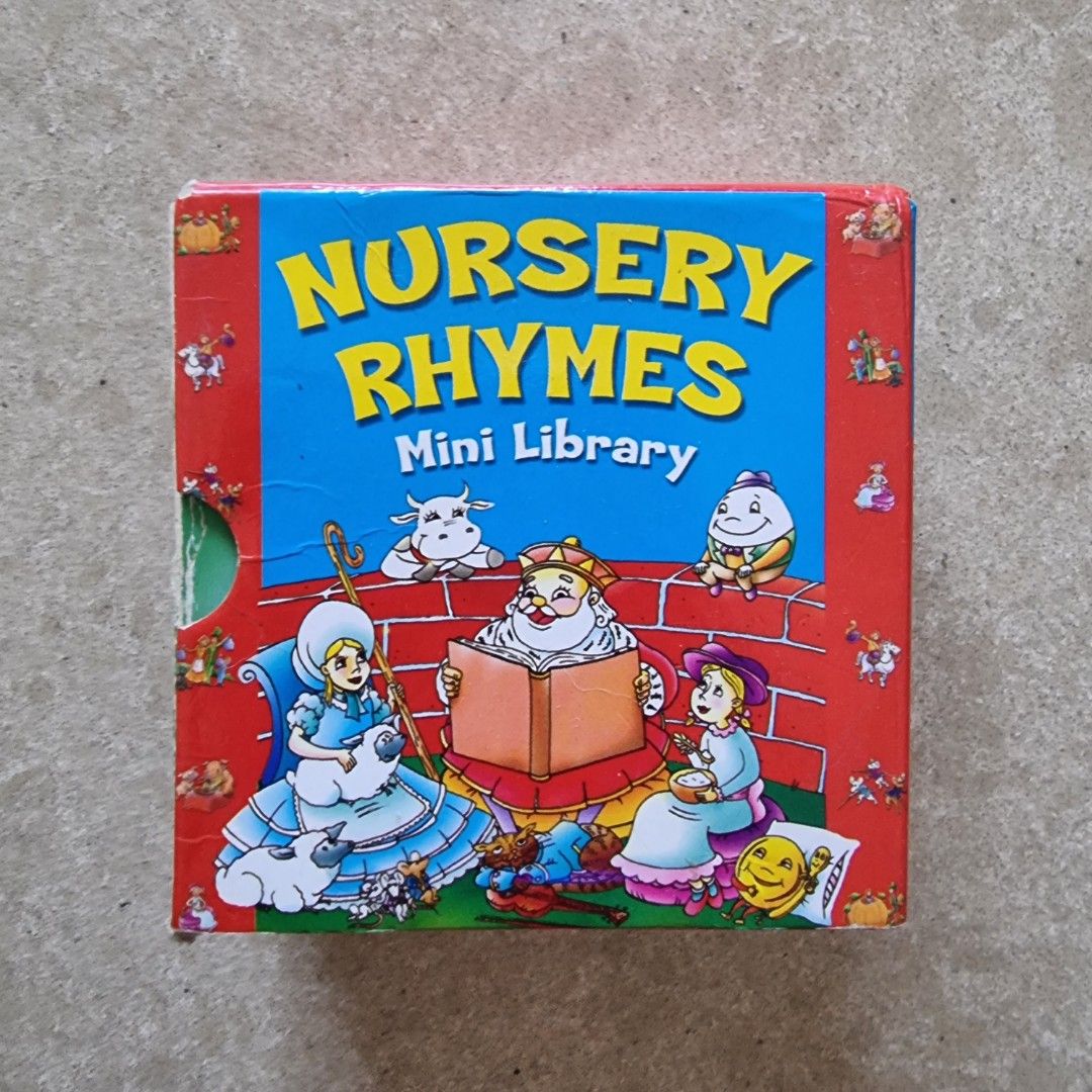 Nursery Rhymes mini library board books, Hobbies & Toys, Books ...