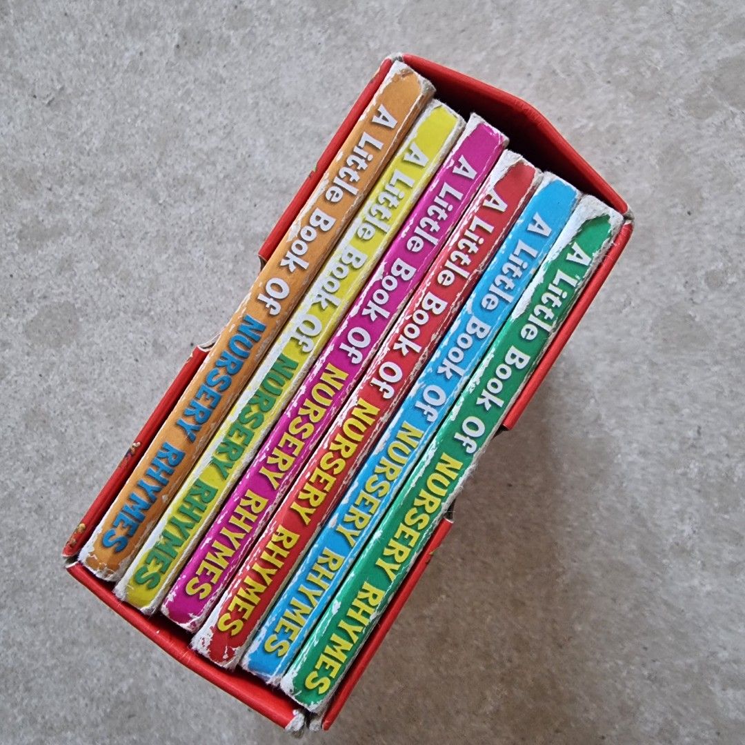 Nursery Rhymes mini library board books, Hobbies & Toys, Books ...