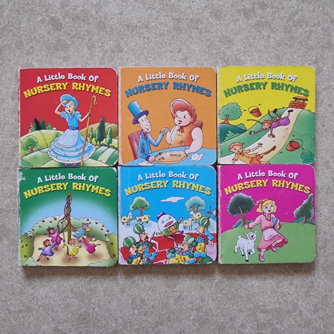 Nursery Rhymes mini library board books, Hobbies & Toys, Books ...