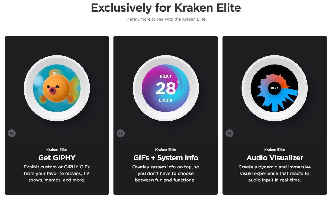 NZXT Kraken LCD AIO 240 280 360 (240mm/280mm/360mm) (Black/White) AIO ...