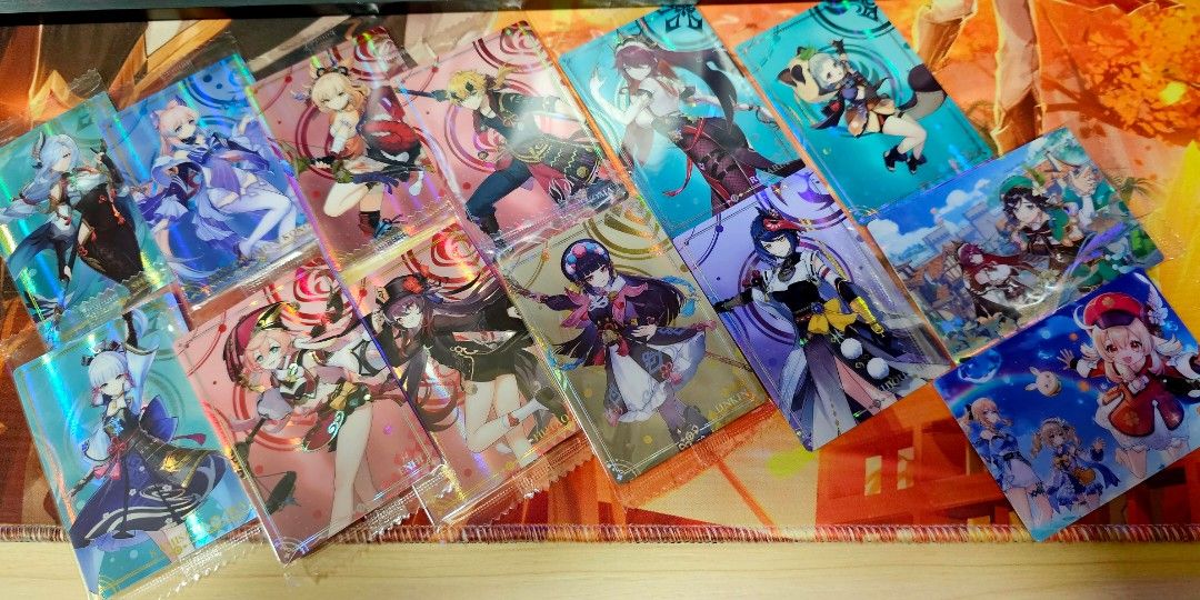 Hoyoverse Mihoyo Official Bandai Genshin Impact Waffle Collection Cards ...