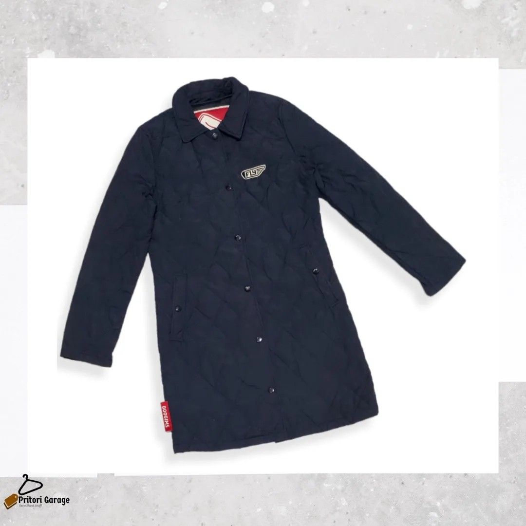 Parka Coat Quilted Puffer Jacket Googims Lab Fly Series Navy Color ...
