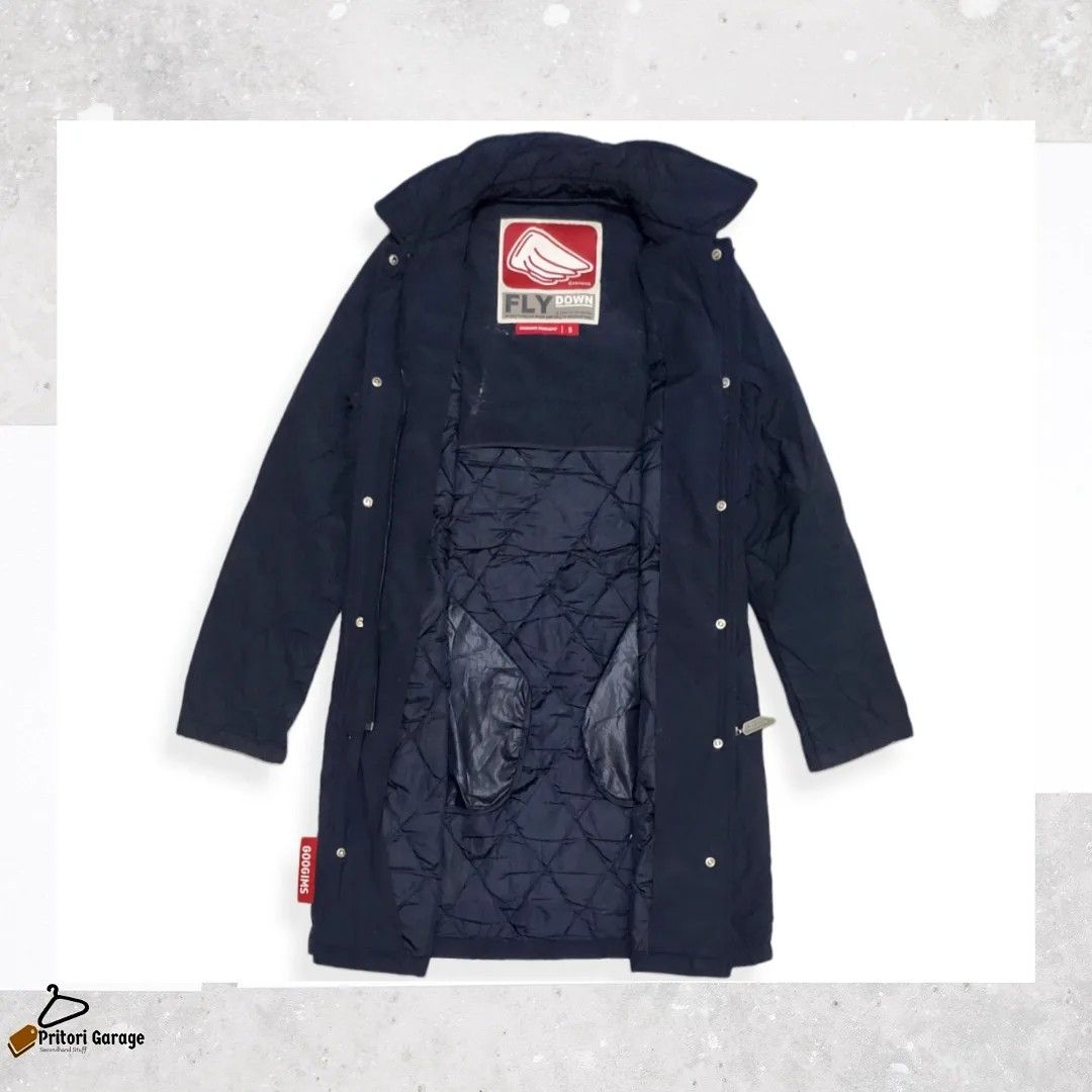 Parka Coat Quilted Puffer Jacket Googims Lab Fly Series Navy Color ...