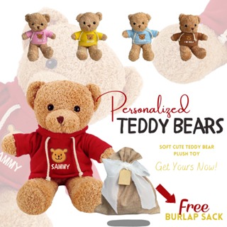 Personalized Gift Teddy Bear with Name Logo Stuffed Toy Kids Corporate ...