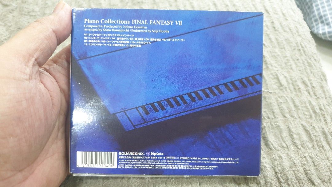Piano Collections Final Fantasy VII Square Enix Digicube Music Cd ...