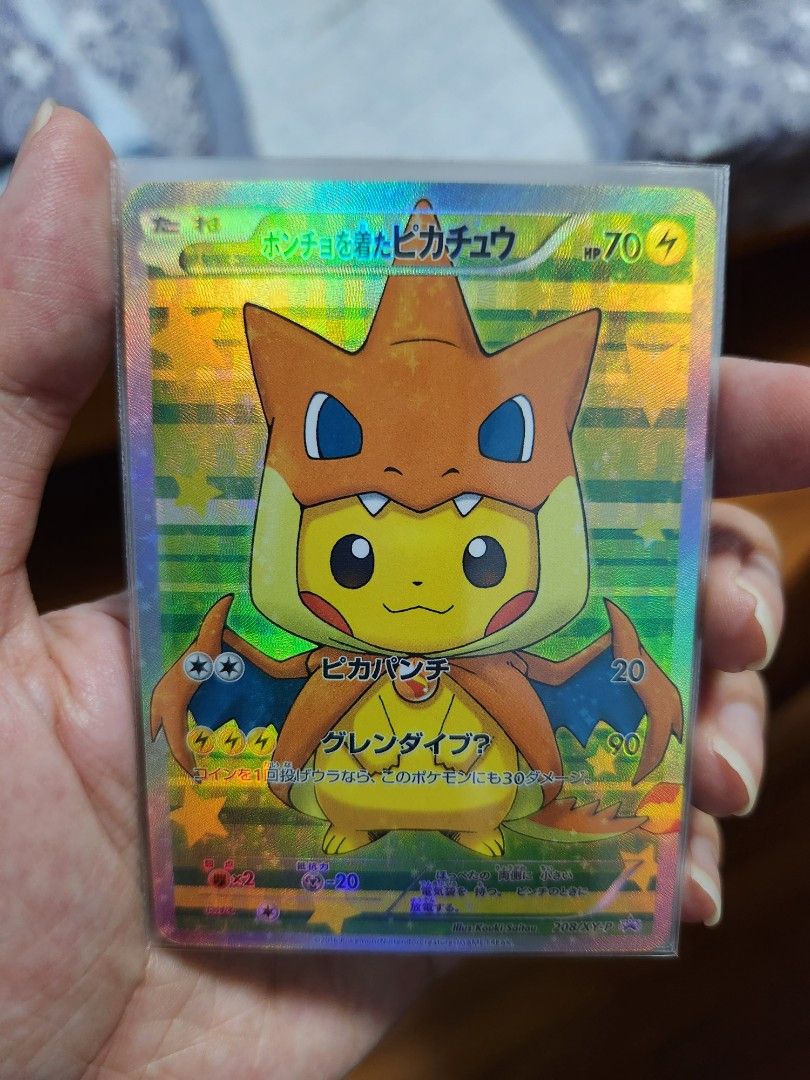 Pikachu poncho cards, Hobbies & Toys, Toys & Games on Carousell