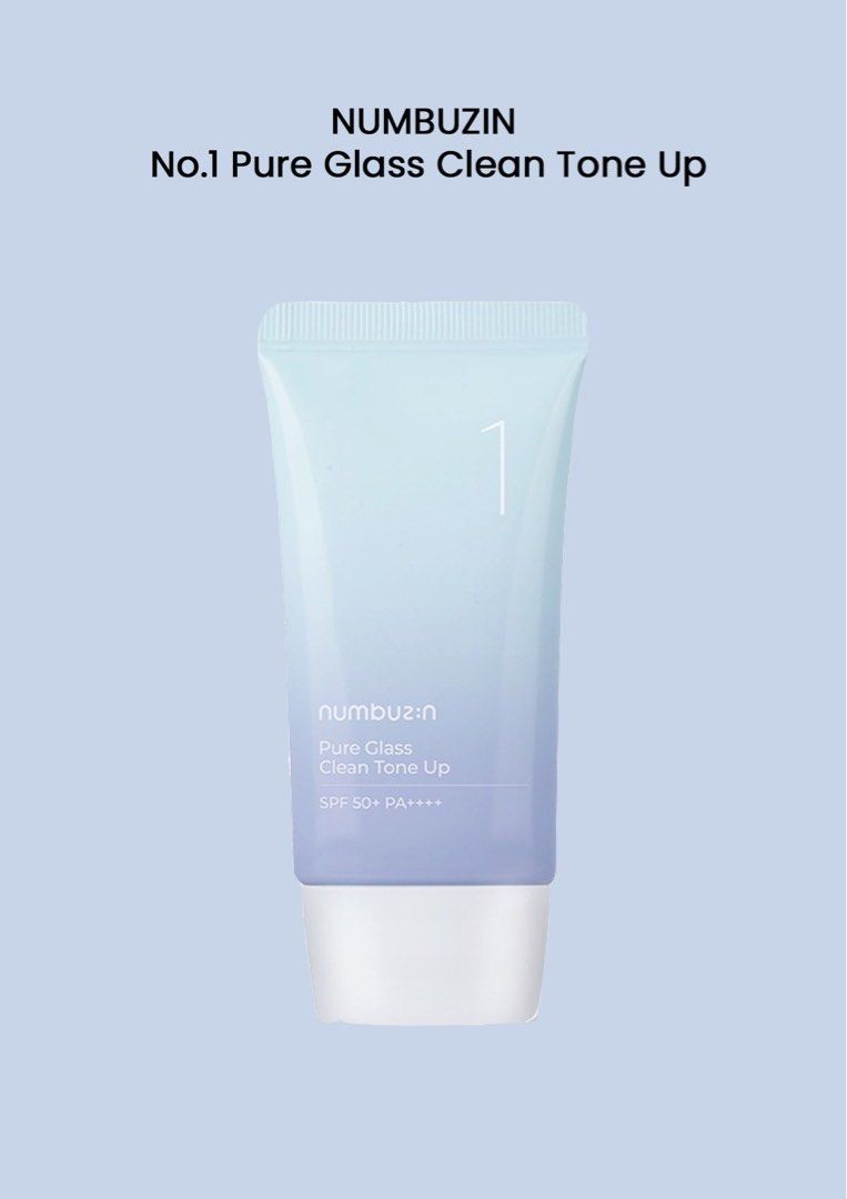 [PLUS FREEBIES] Numbuzin No.1 Pure Glass Clean Tone Up Sunscreen SPF50 ...