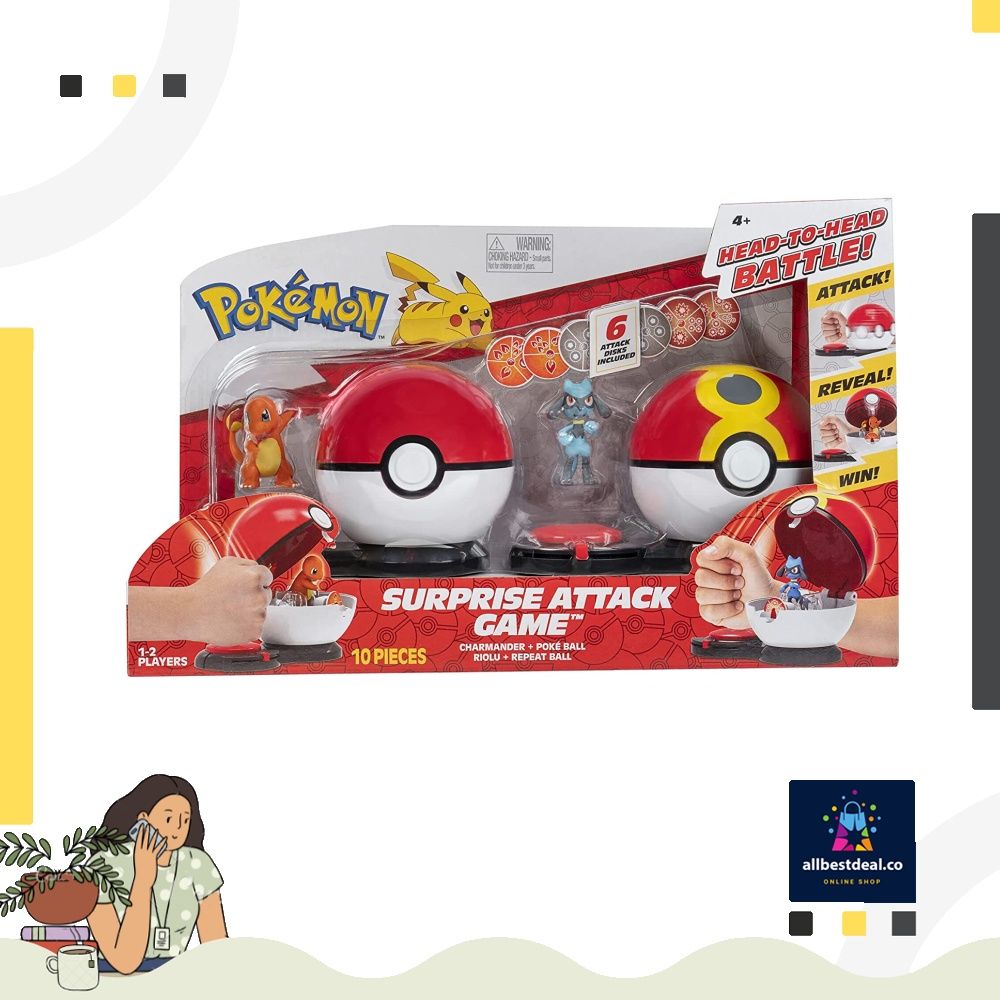 Pokemon Surprise Attack Game - Charmander No.1 and Riolu - 2 Surprise ...