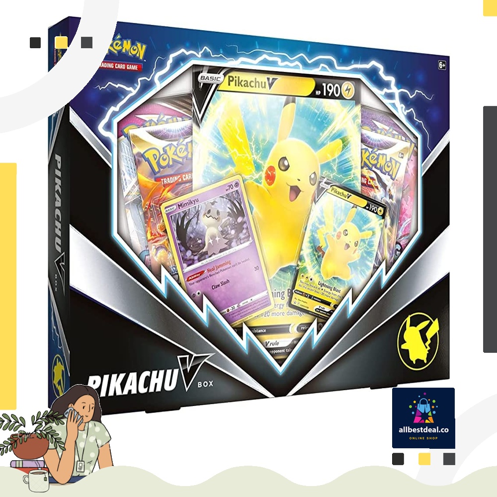 Pokemon TCG: Pikachu V Box, Hobbies & Toys, Toys & Games on Carousell