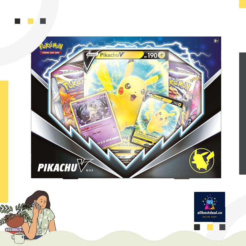 Pokemon TCG: Pikachu V Box, Hobbies & Toys, Toys & Games on Carousell