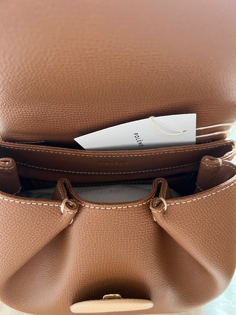 POLENE -Number One Nano Bag - Trio Camel Textured leather, 名牌, 手袋及銀包 ...