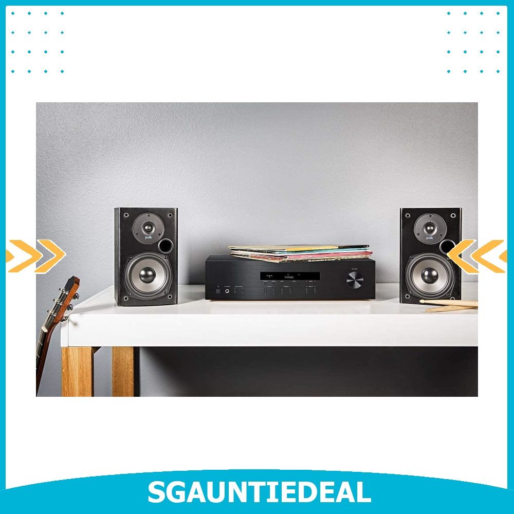 Polk Audio T15 100 Watt Home Theater Bookshelf Speakers – Hi-Res Audio ...