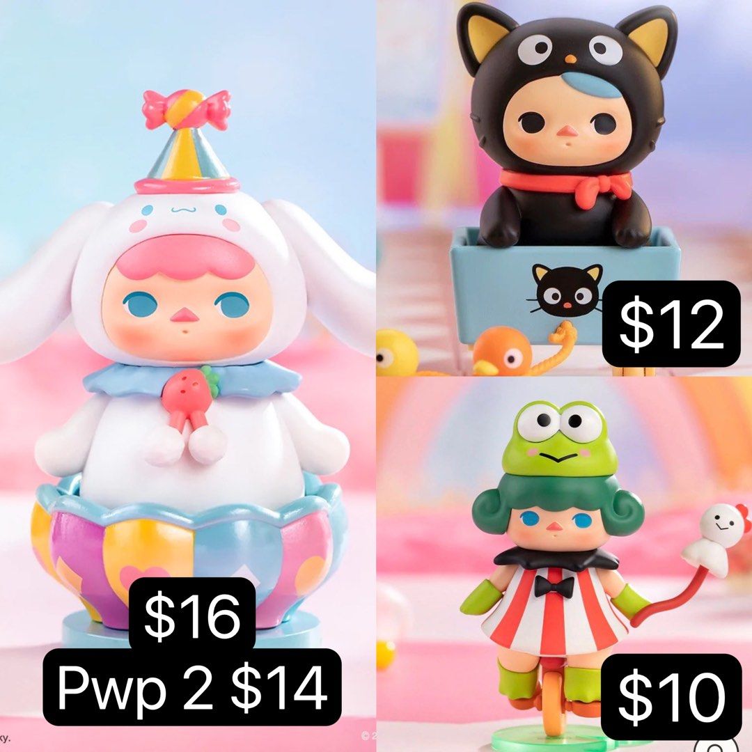 Popmart Pucky sanrio cinnamoroll choco cat keroppi frog cinna, Hobbies ...