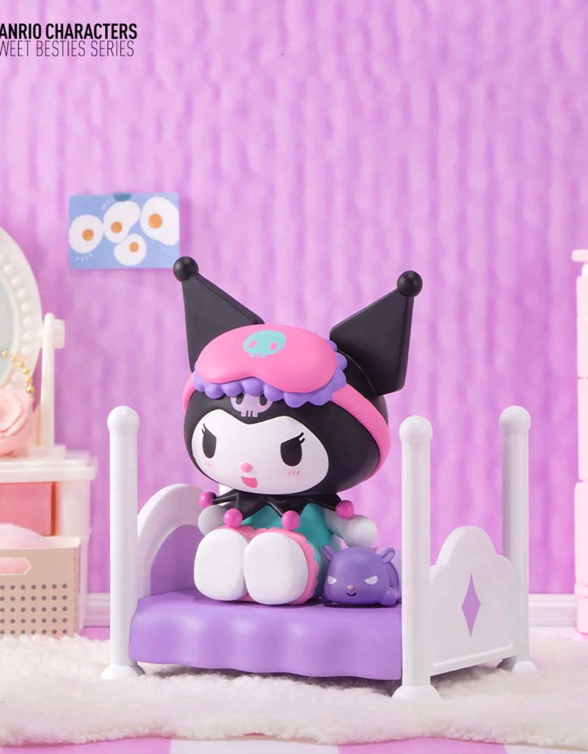 Popmart Sanrio Sweet Besties Kuromi Bed and Telephone, Hobbies & Toys ...