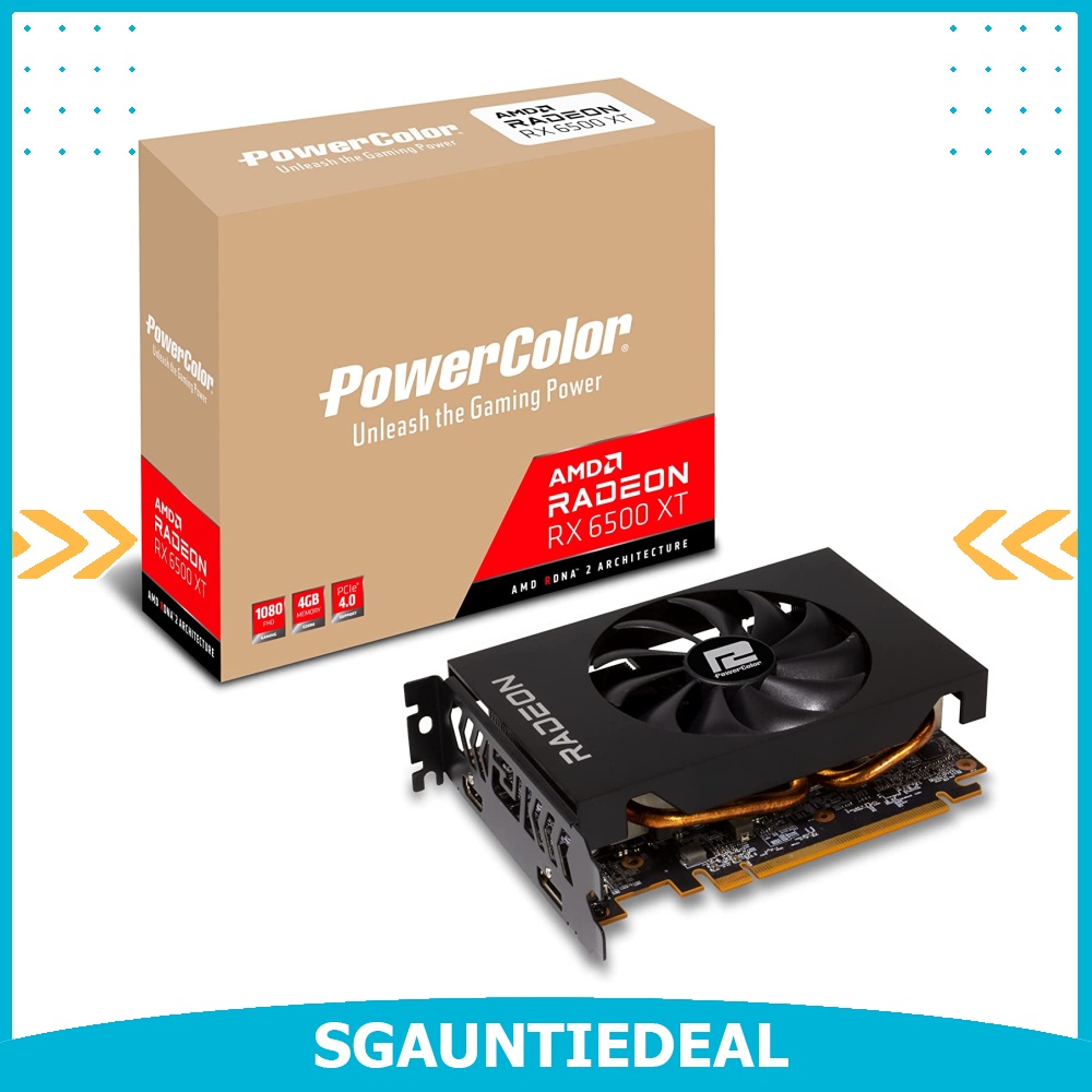PowerColor AMD Radeon RX 6500 XT ITX Gaming Graphics Card with 4GB ...