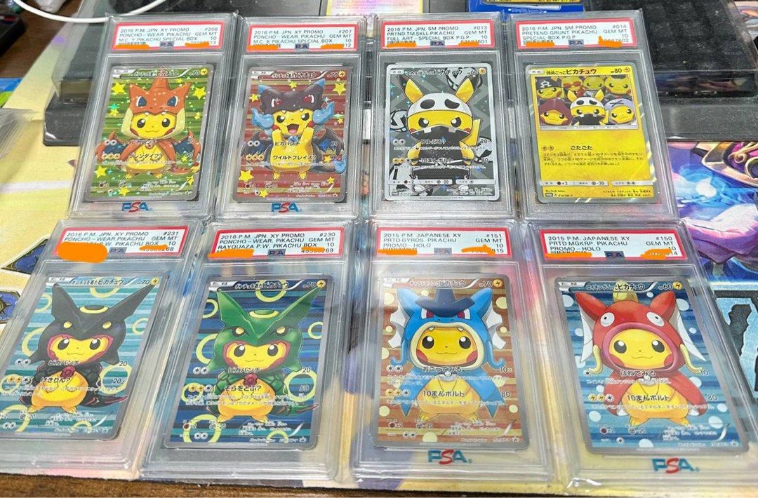 [PSA10 set] Poncho Pikachu, Hobbies & Toys, Toys & Games on Carousell