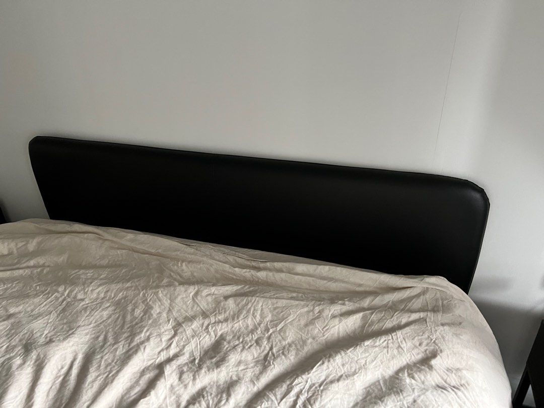 Queen bed frame with backboard, Furniture & Home Living, Furniture, Bed ...