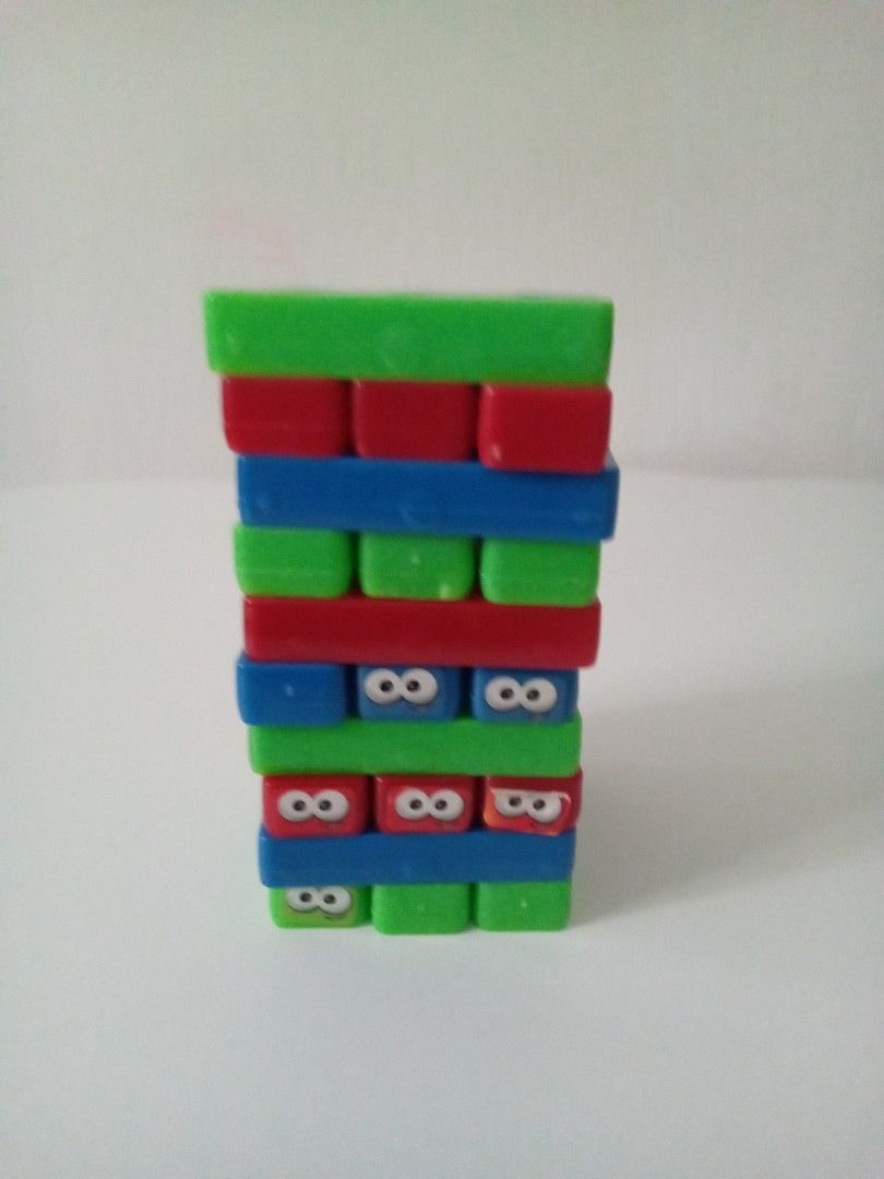Rainbow Plastic Jenga Blocks, Hobbies & Toys, Toys & Games on Carousell