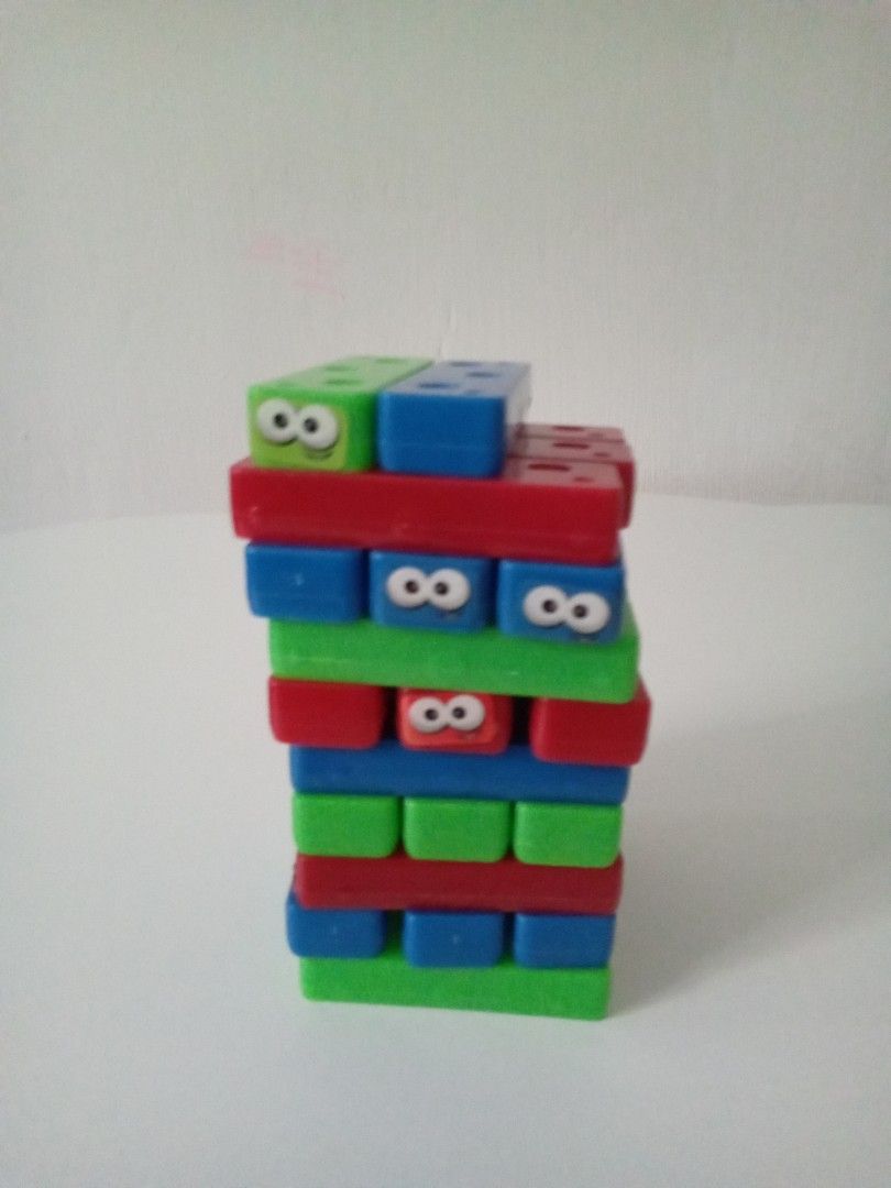 Rainbow Plastic Jenga Blocks, Hobbies & Toys, Toys & Games on Carousell