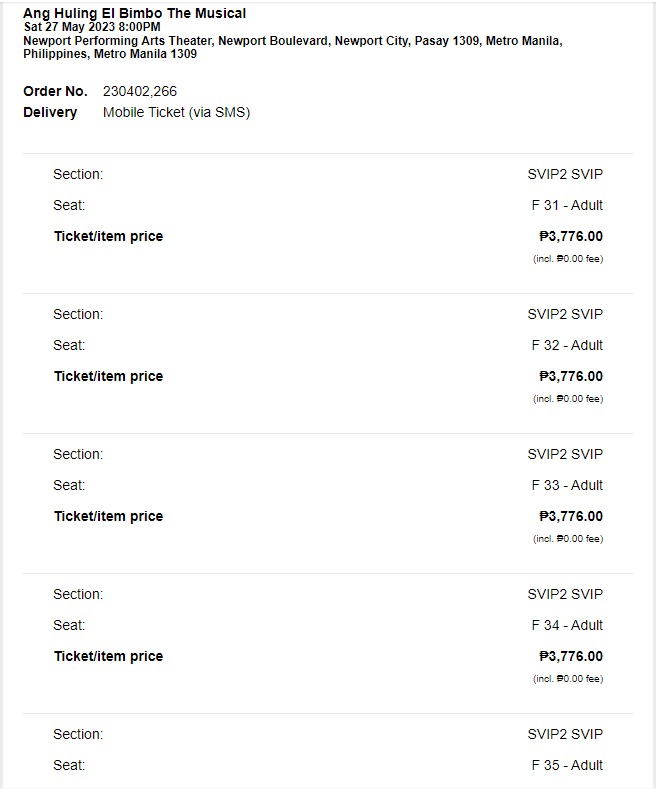 RUSH! ANG HULING EL BIMBO SVIP TICKETS - MAY 27, 2023 (8PM), Tickets & Vouchers, Event Tickets ...