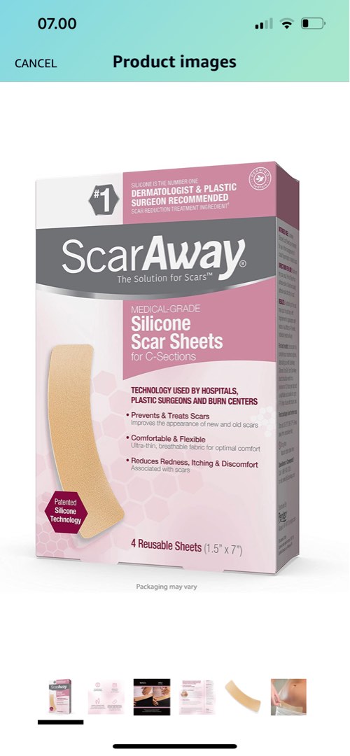ScarAway silicone scar sheets, Health & Nutrition, Medical Supplies ...
