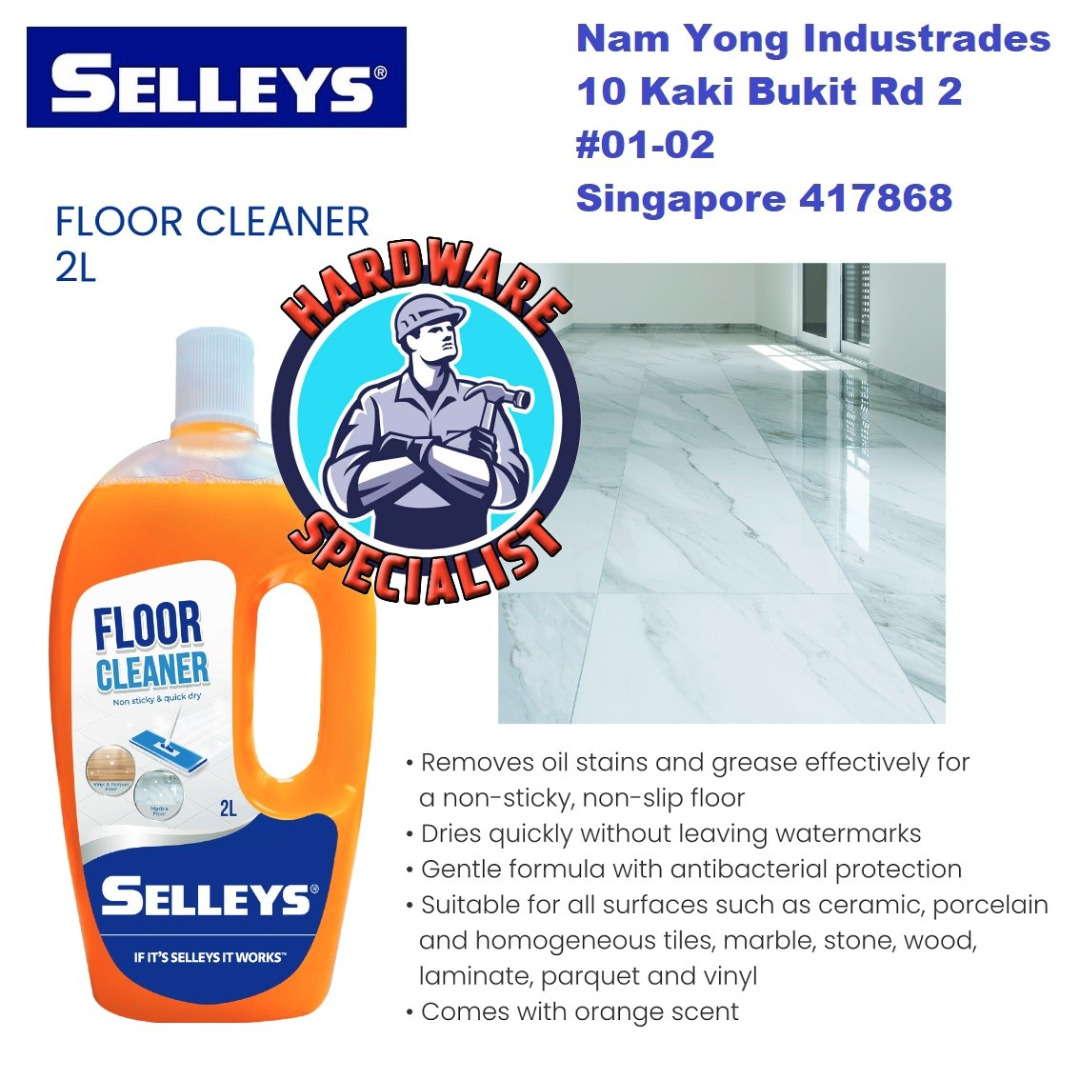 Selleys Anti Bacterial Orange Scent Floor Cleaner - 2 Litres, Furniture ...