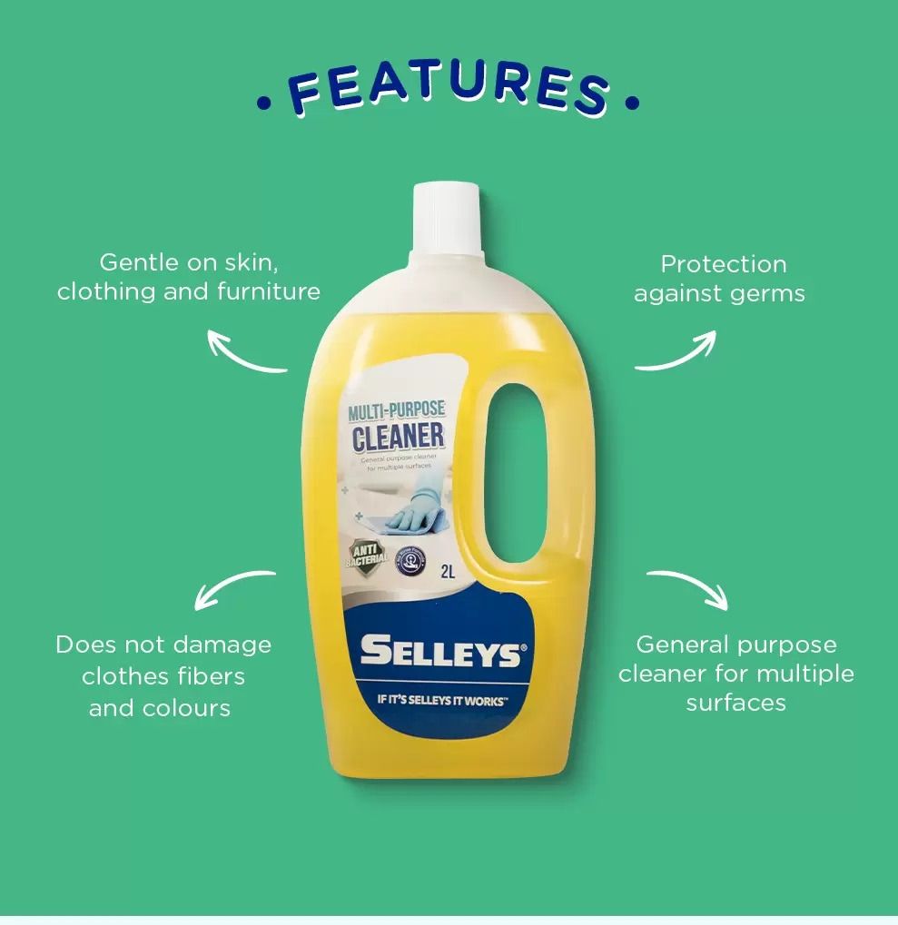 Selleys Anti-Bacterial Multi-Purpose Cleaner - 2 Litre, Furniture ...