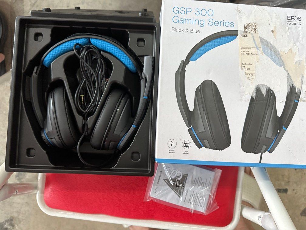 Sennheiser EPOS GSP300 Gaming Series Headphone Black & Blue, Audio ...
