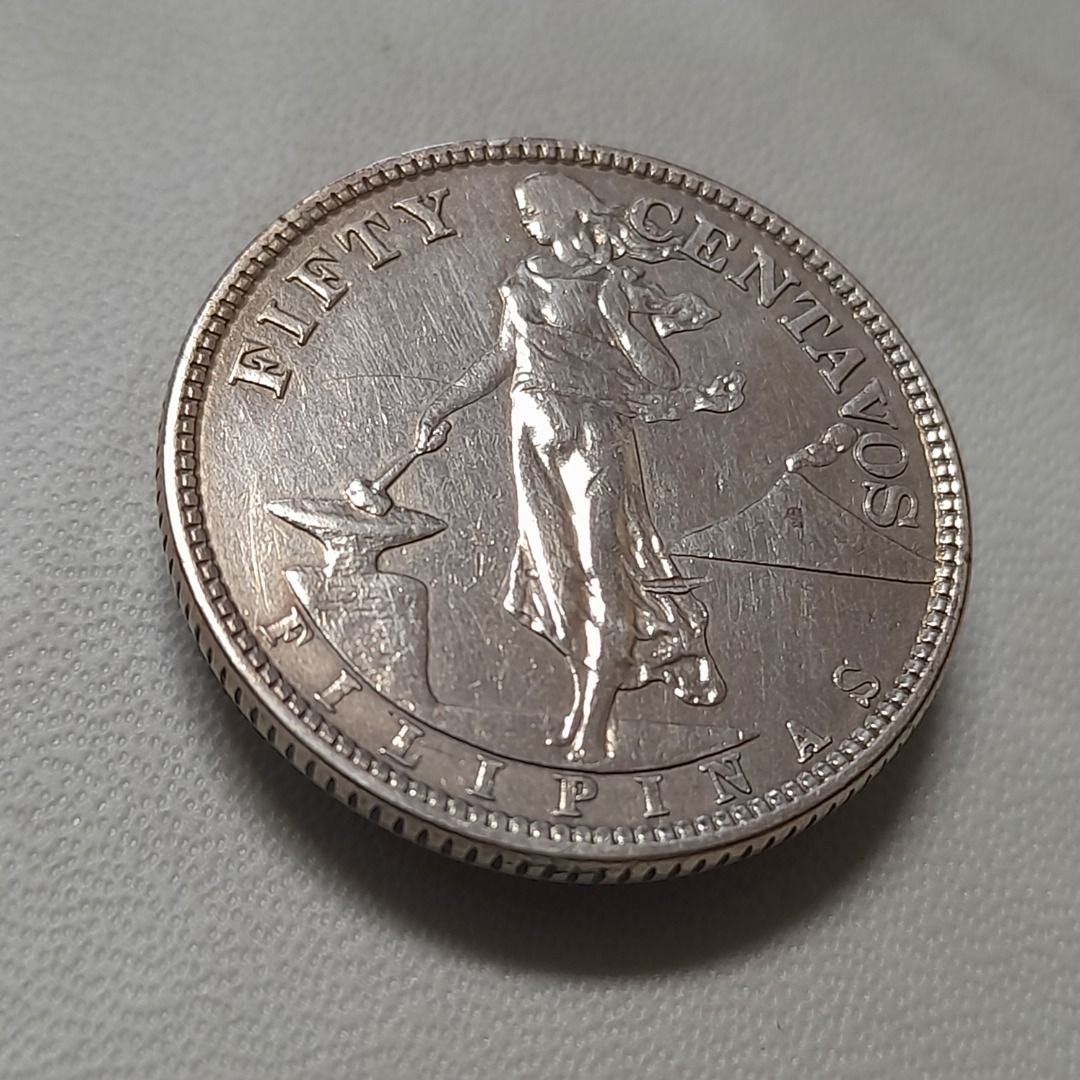 SILVER COIN: 1921 FIFTY 50-CENTAVOS - U.S. Philippine (USPI) Coin - (2150), Hobbies & Toys ...