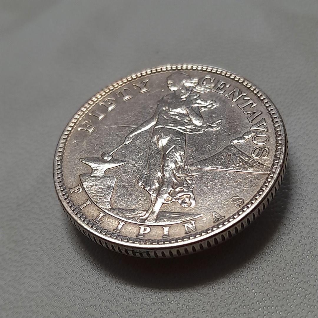 SILVER COIN: 1921 FIFTY 50-CENTAVOS - U.S. Philippine (USPI) Coin - (2150), Hobbies & Toys ...