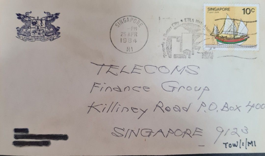 Singapore A group 4 postal slogan " Towards. Better City. URA 10th ...