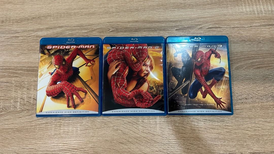 Spider-Man Trilogy Blu-ray Disc Box Set, Hobbies & Toys, Music & Media ...