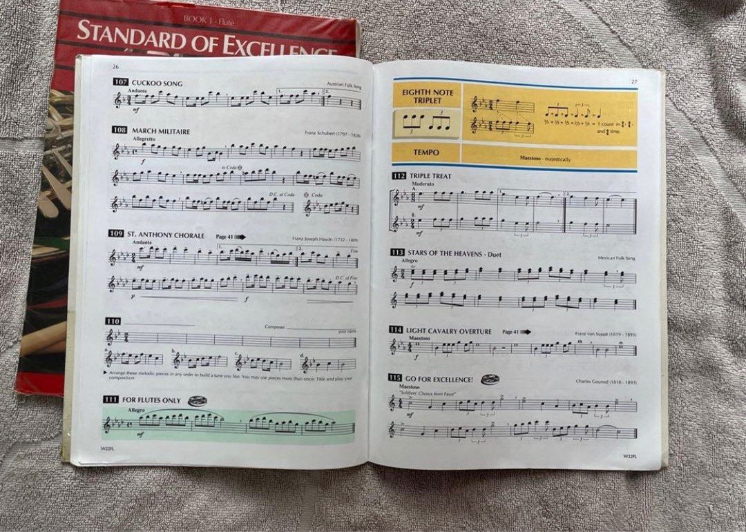 Standard Excellence Flute Score Book 長笛樂譜, 其他, 其他 - Carousell