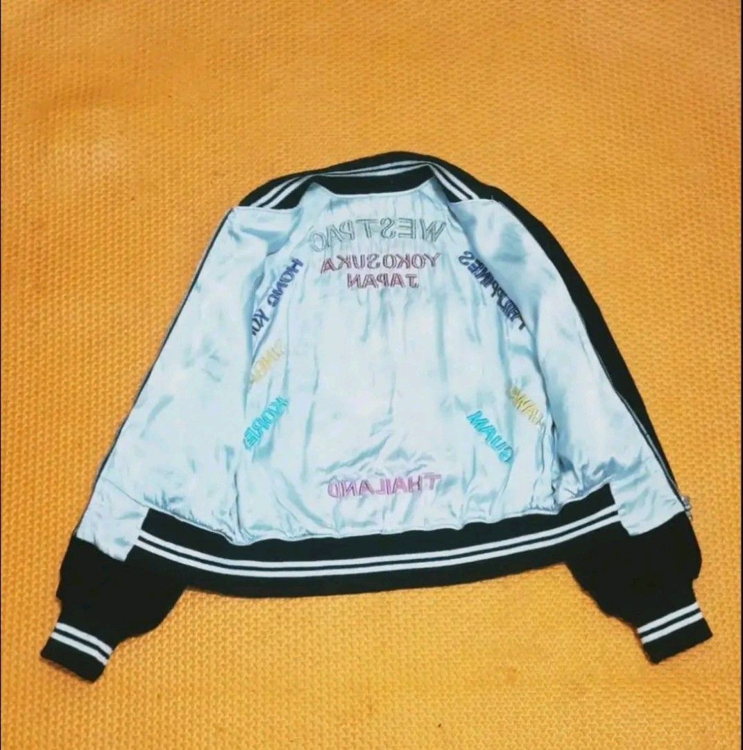 Sukajan Vintage 60's West pac tour japan, Fesyen Pria, Pakaian , Atasan ...