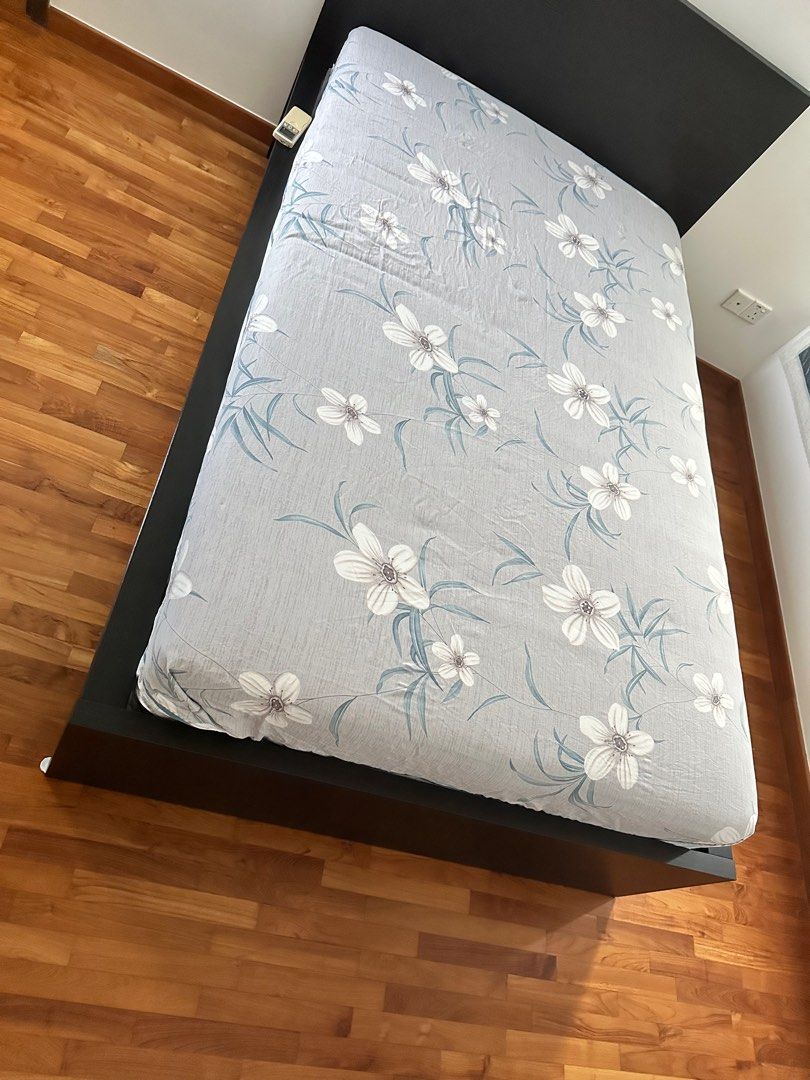 Super Single Ikea Bed Frame and Mattress, Furniture & Home Living ...