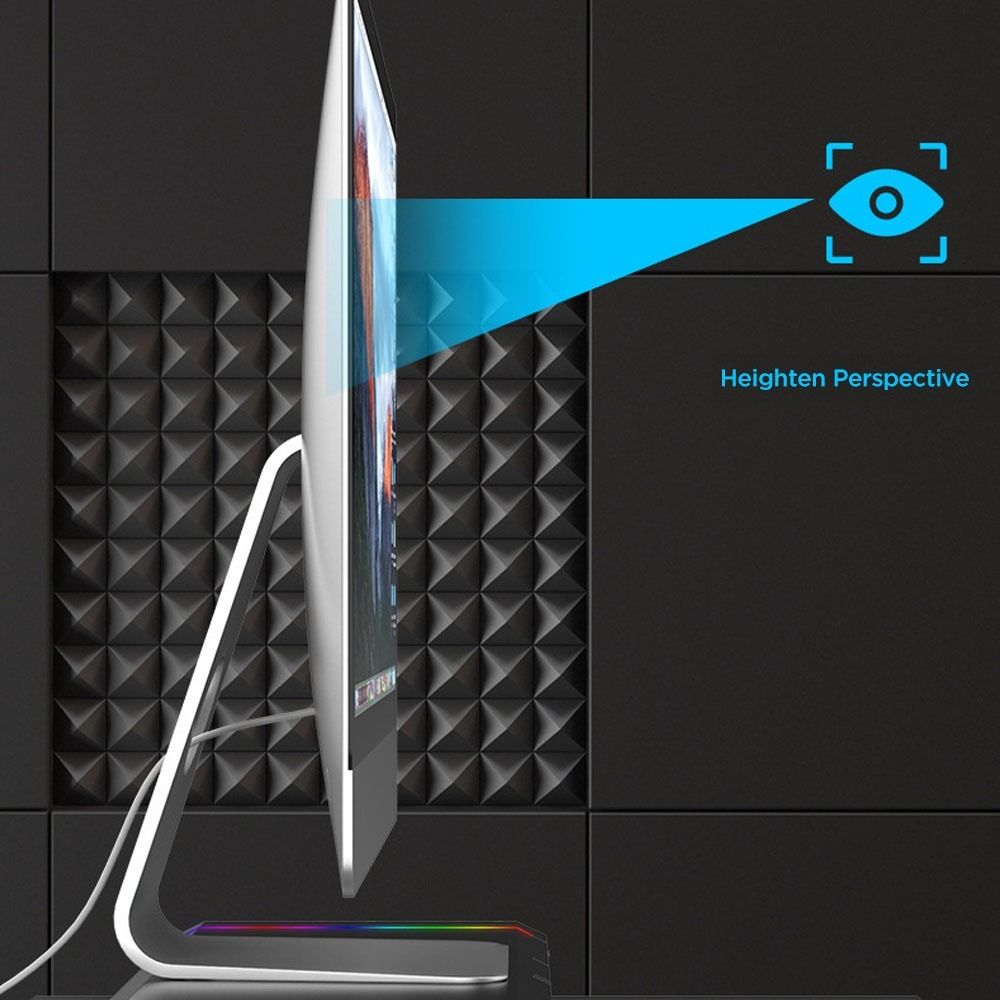 SUPERIOR Monitor Stand Riser with USB Port Phone Holder RGB LED ...