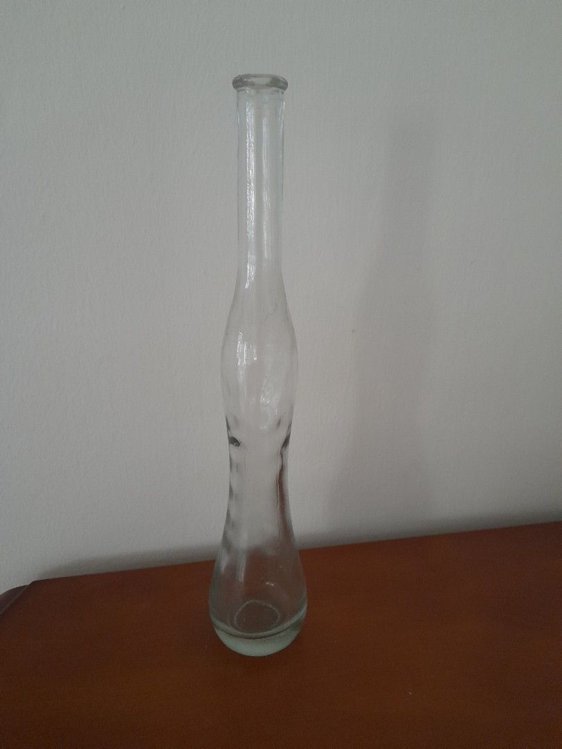 Tall & narrow glass tube vase, Furniture & Home Living, Home Decor ...