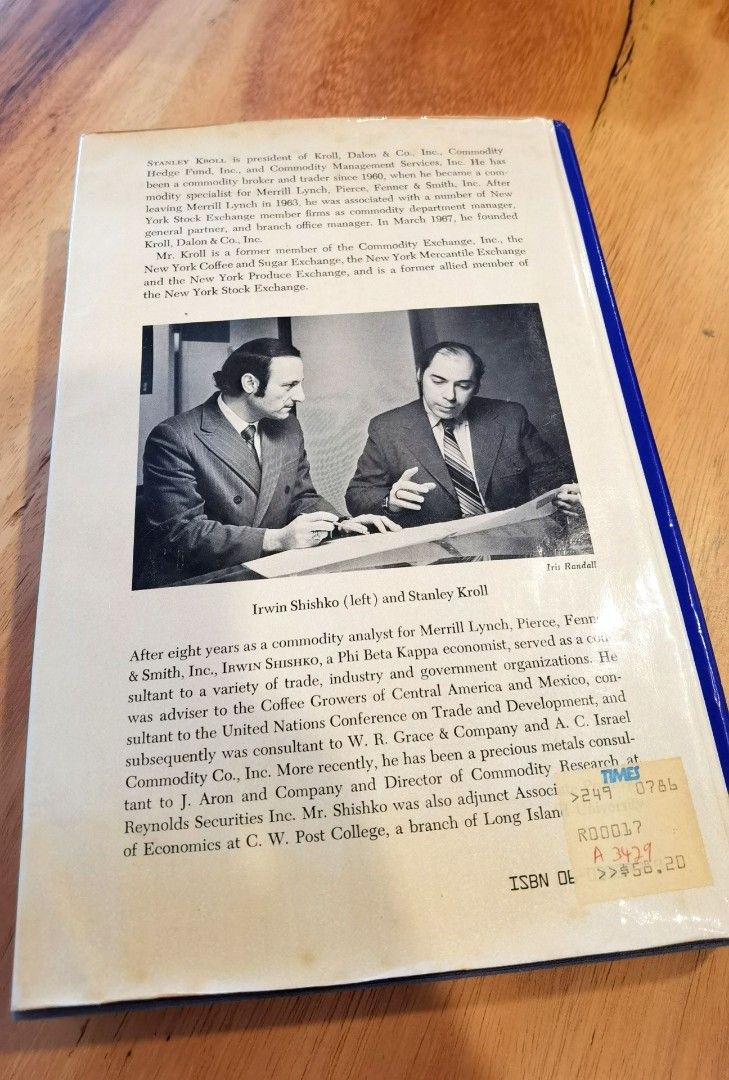 The Commodity Futures Market Guide Investment Book By Stanley Kroll ...