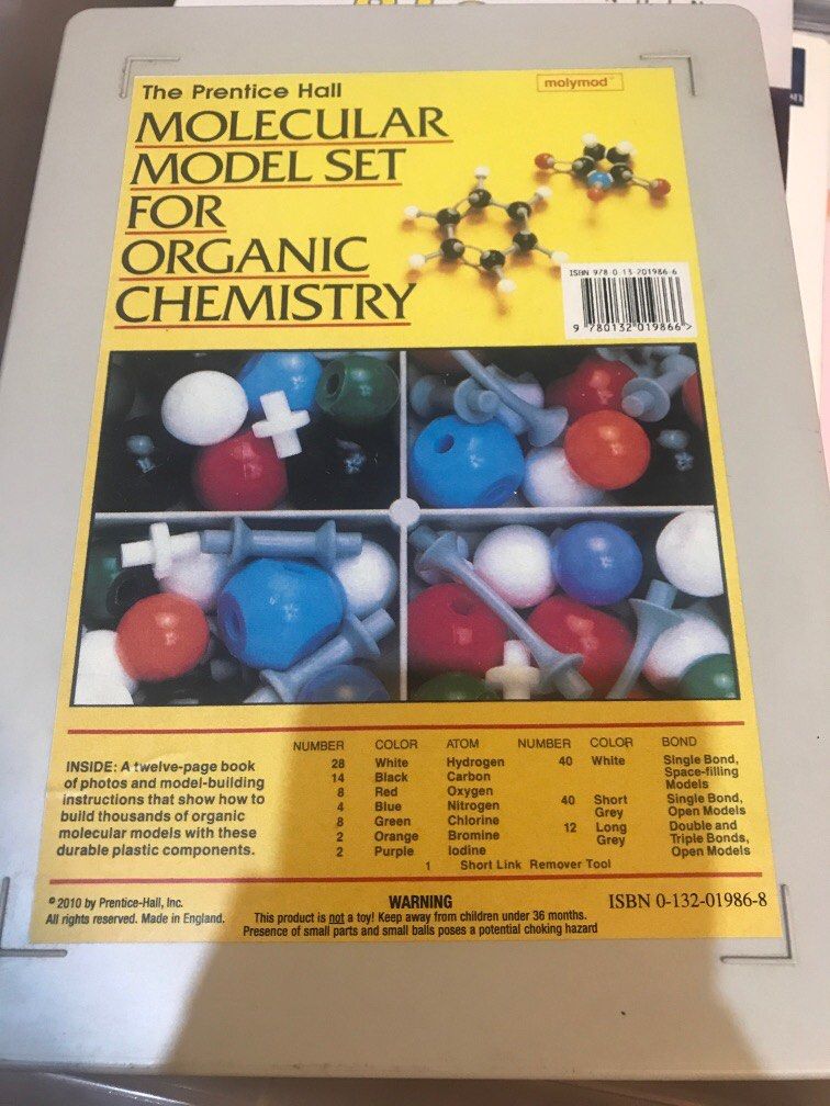 The Prentice Hall Molecular Model Set, Hobbies & Toys, Stationery ...