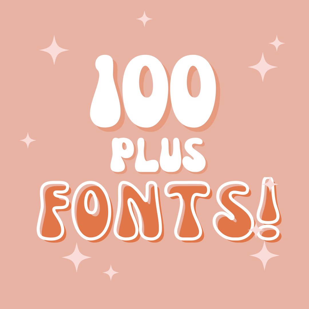 The Ultimate 100+ Fonts - Font Bundle, Cricut, Canva Font, Script Font ...