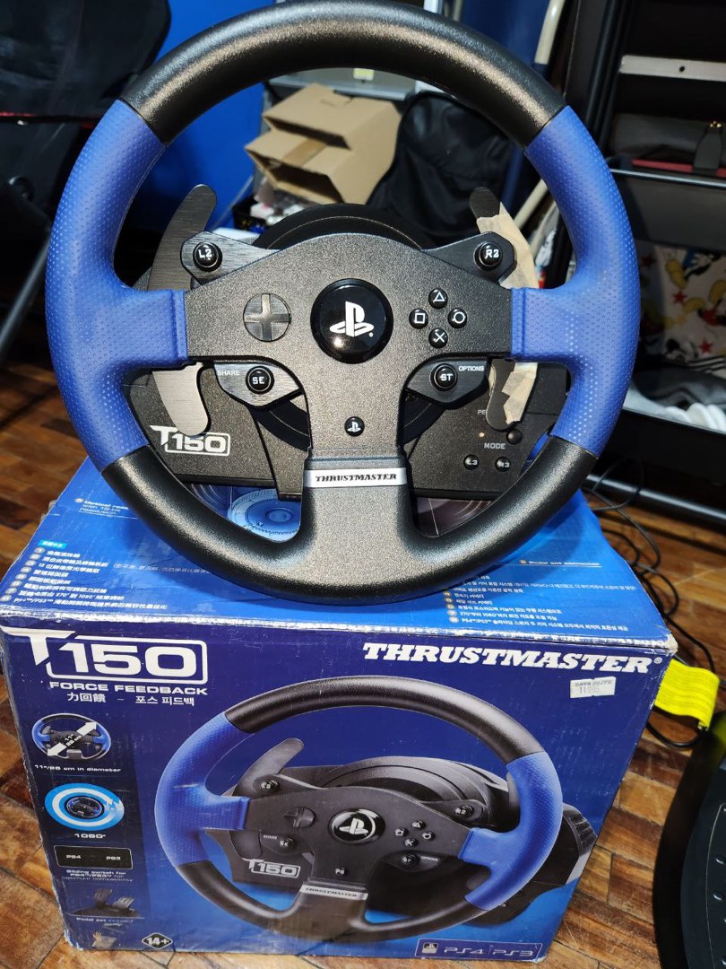 Thrustmaster T150 Force Feedback Wheel, Video Gaming, Gaming Accessories, Controllers on Carousell