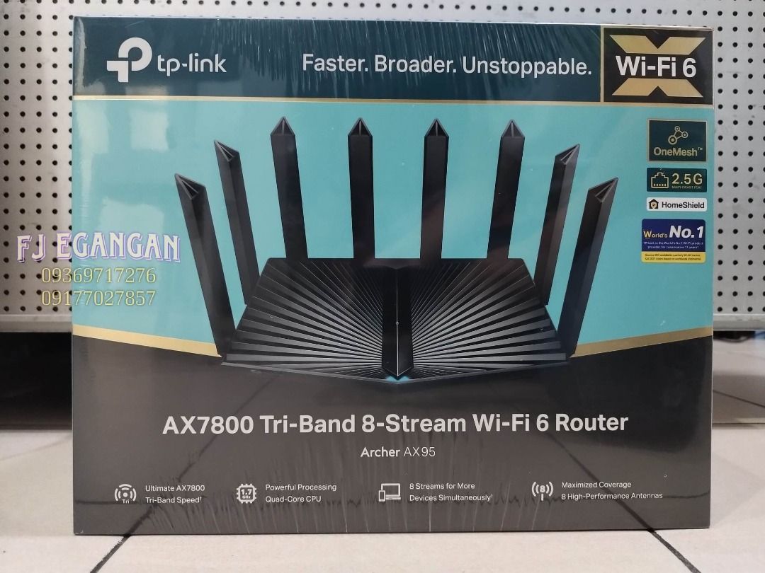 TP-LINK Archer AX95 AX7800 Tri-Band 8-Stream Wi-Fi 6 Router, Computers ...