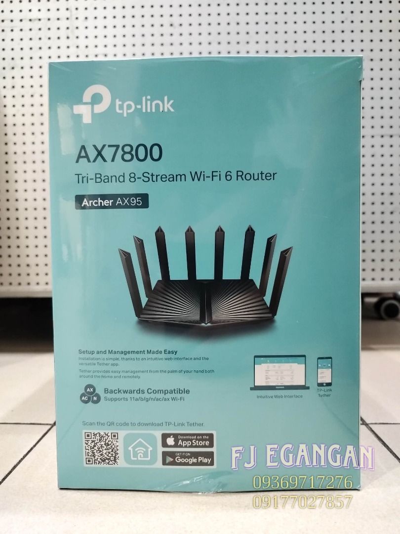 TP-LINK Archer AX95 AX7800 Tri-Band 8-Stream Wi-Fi 6 Router, Computers ...