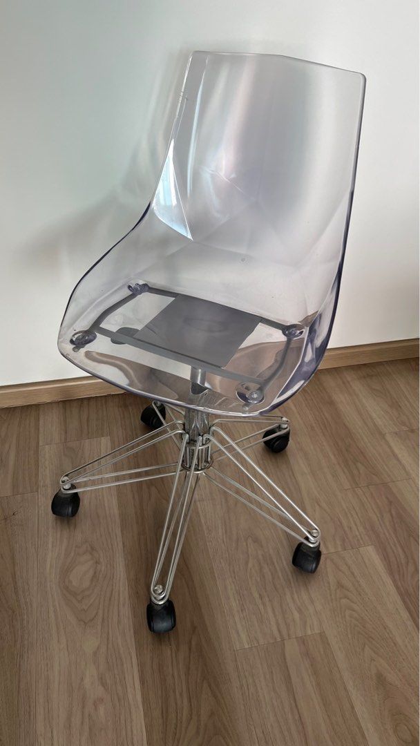 Transparent office chair, Furniture & Home Living, Furniture, Chairs on ...